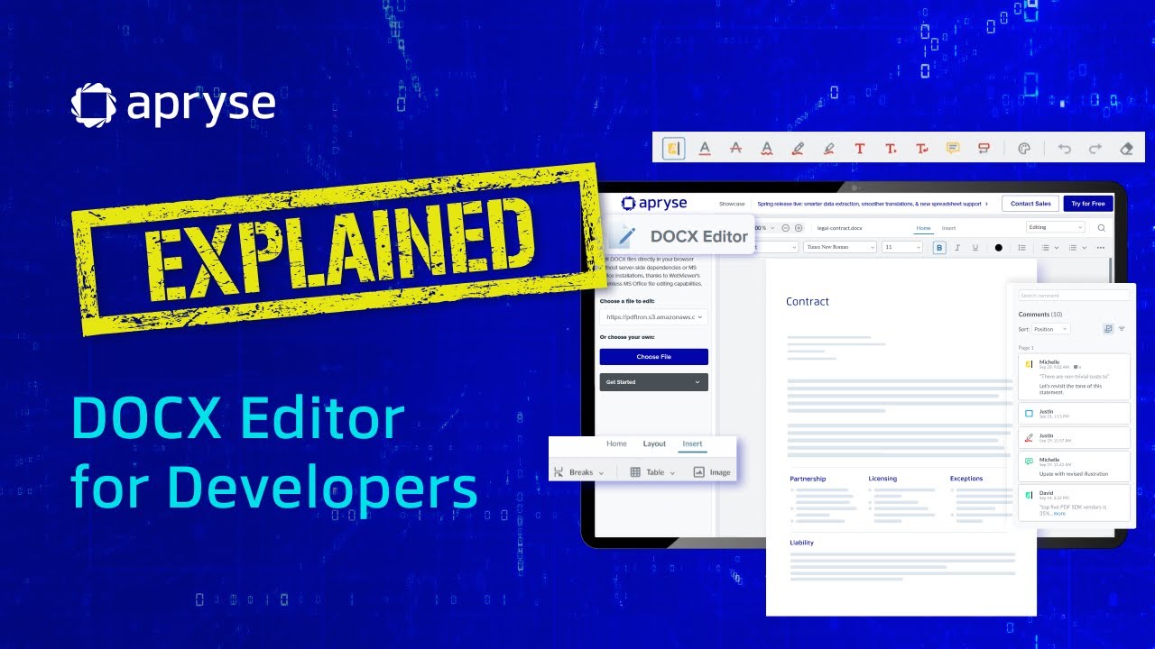 EXPLAINED: Apryse DOCX Editor | Seamless In-App DOCX Editing for Developers - YouTube
