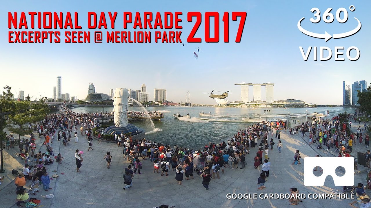 NDP 2017 Excerpts Seen At Merlion Park - YouTube