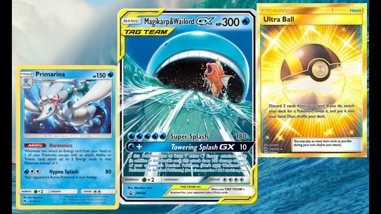 Magikarp and Wailord GX Deck! New Tag Team Card! - YouTube
