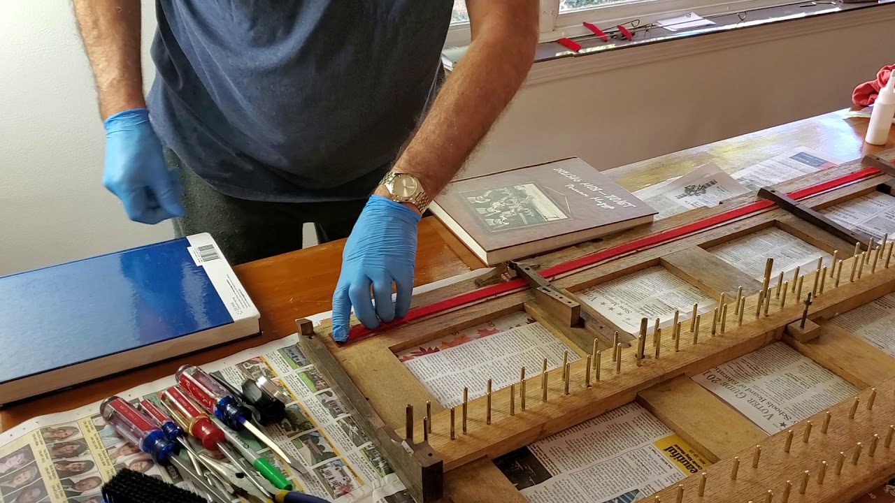 #87 Restoring An Old Steinway Piano Regluing Back Rail Underfelt - YouTube