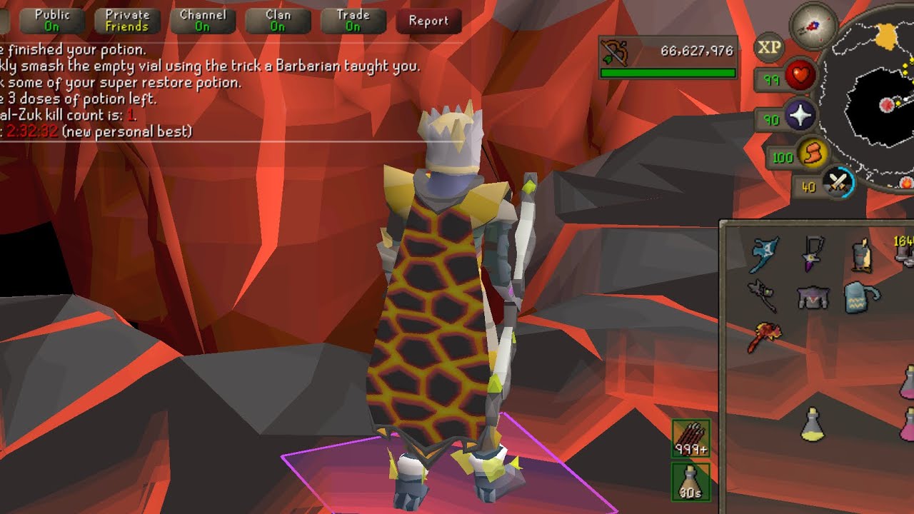 MOBILE INFERNO OSRS (Triple Jads-Zuk) Tbow - YouTube