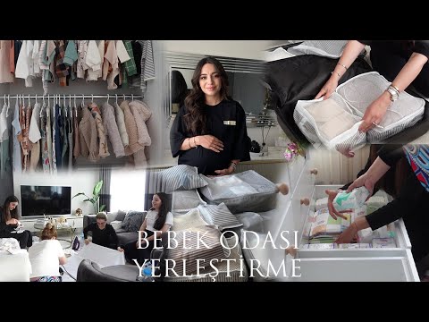 BEBEK ODASI YERLEŞTİRME | DOLAP&ÇEKMECE DÜZENİ | KIYAFETLERİ YIKIYORUZ | HASTANE VALİZİ HAZIRLADIK