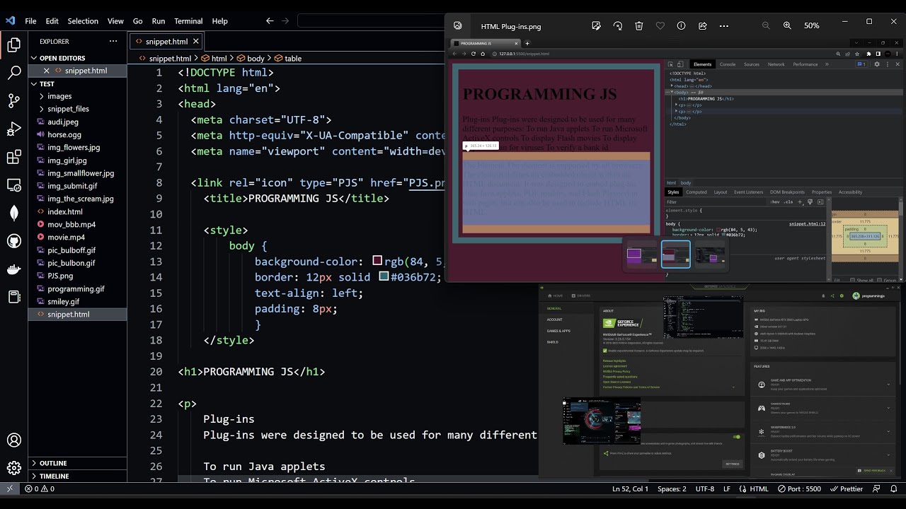 HTML Plug ins - HTML Media. - YouTube