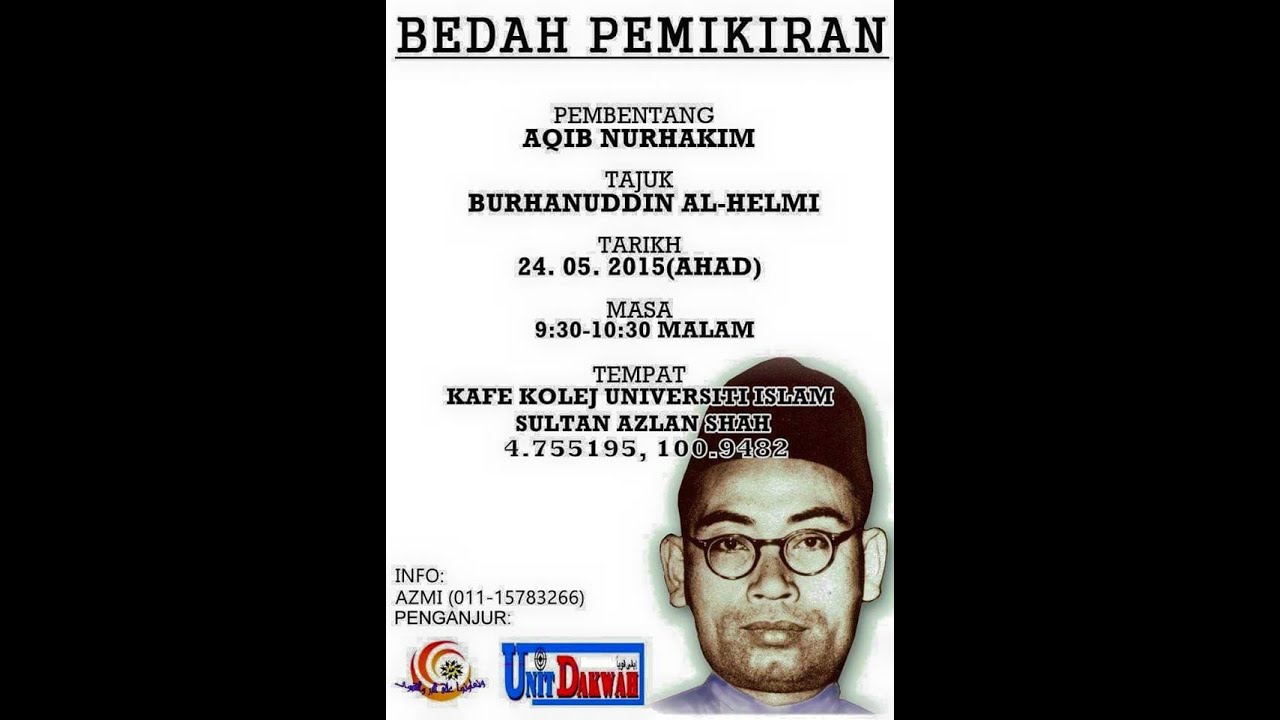 Tokoh yang dilupakan Burhanuddin al Helmi - YouTube