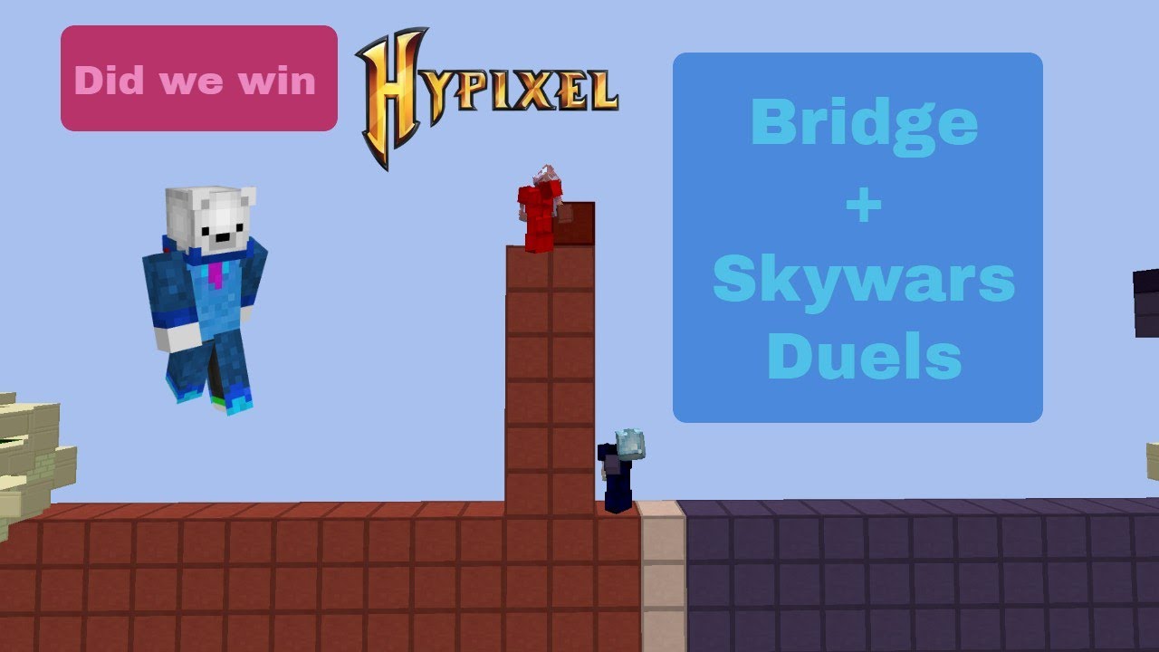 Playing Skywars + Bridge Duels - First Video - YouTube