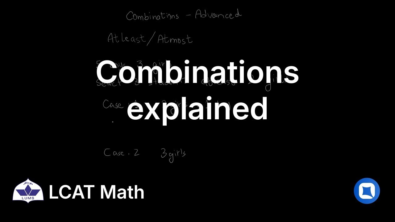 LUMS LCAT Math | 16.6 Combinations | Qallam - YouTube