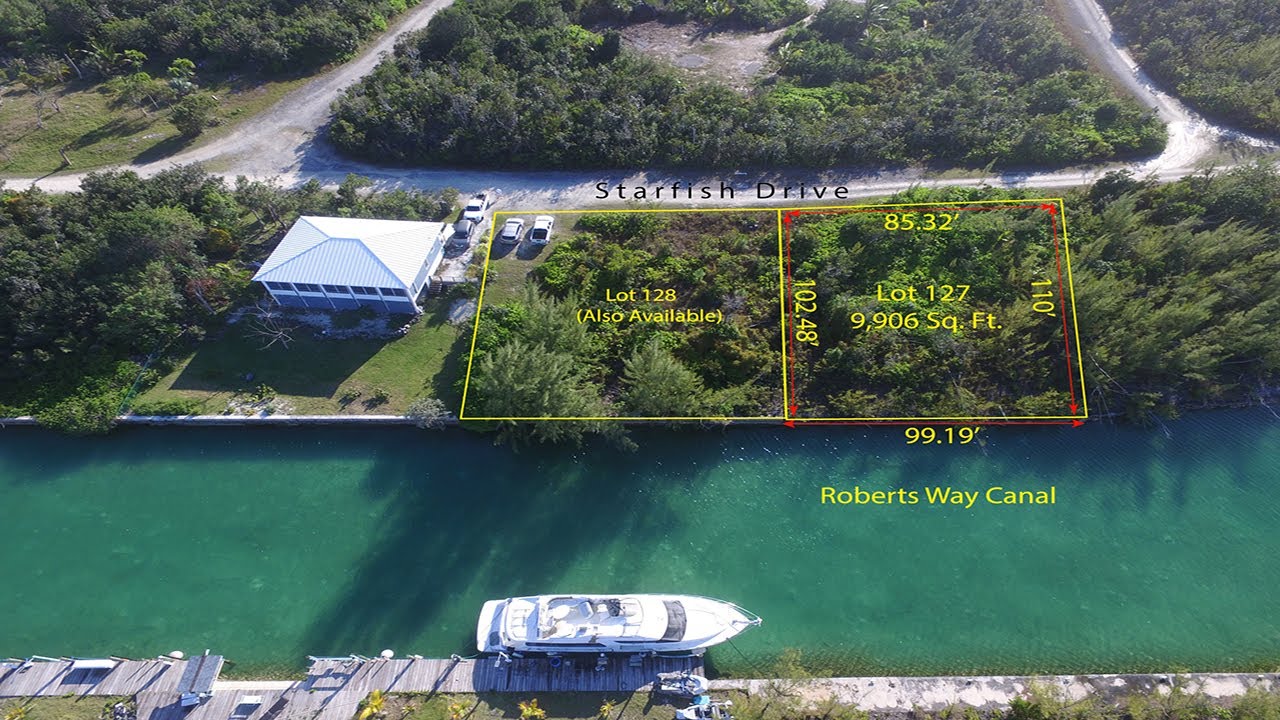 Deep Water Canal Lot 127, Leisure Lee, Abaco, Bahamas - YouTube
