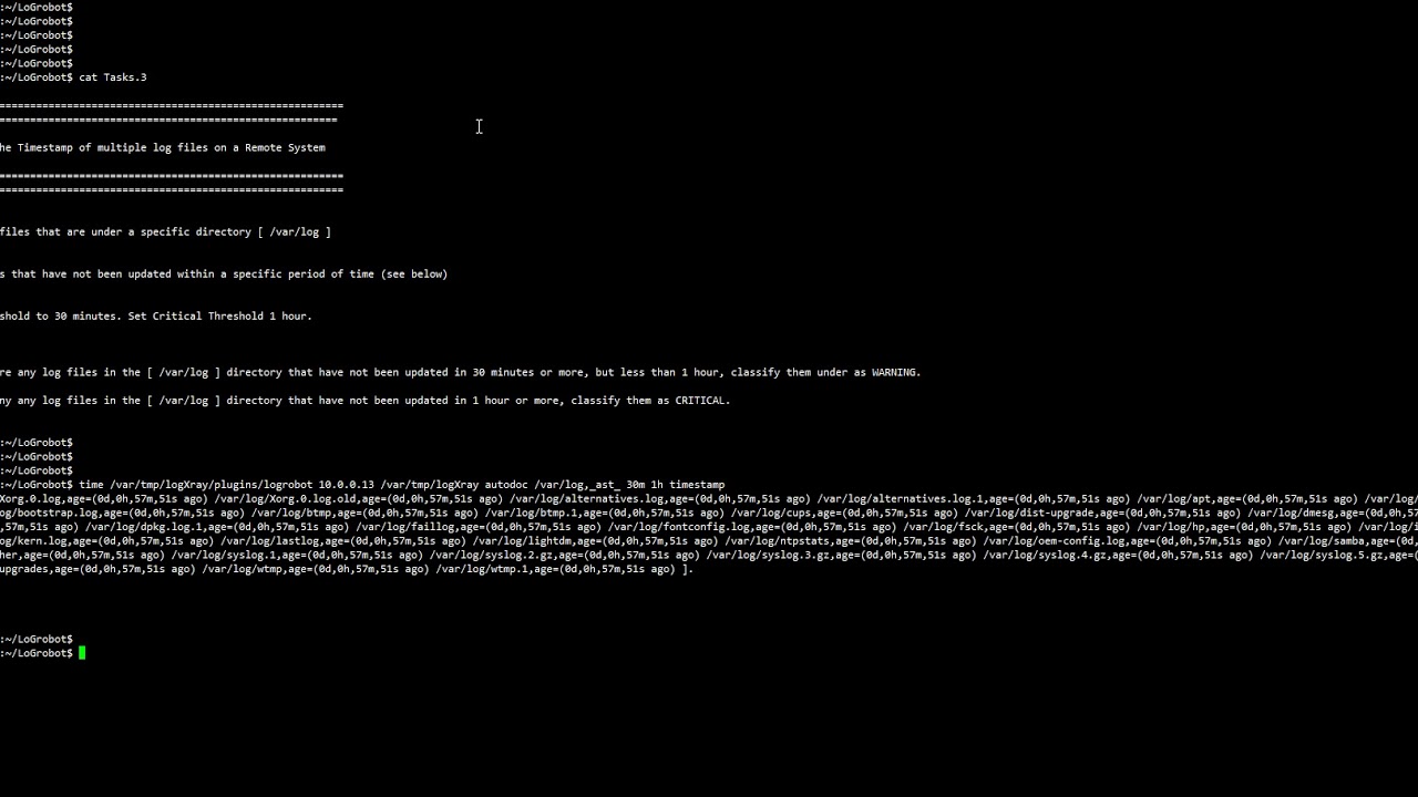monitor timestamp of a directory of log files - YouTube
