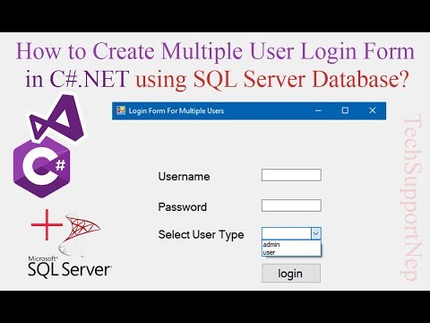How to Create Multi User Login Form in C#.NET using SQL Server Database? [With Source Code]