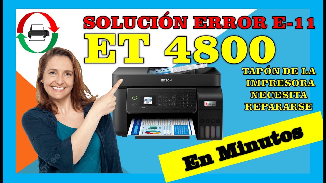COMO REALIZAR Reset EPSON ET 4800 Tapon de la impresora necesita ...