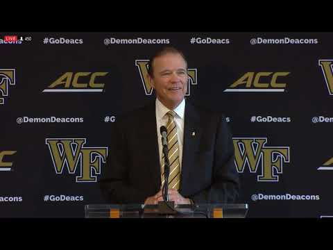 WFU AD Ron Wellman discusses his retirement at press conference - 3.4. ...