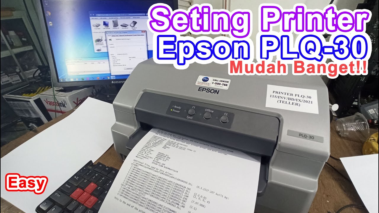 cara setting printer Epson PLQ-30 PLQ 30 20 USB / LPT yang tidak dapat ...