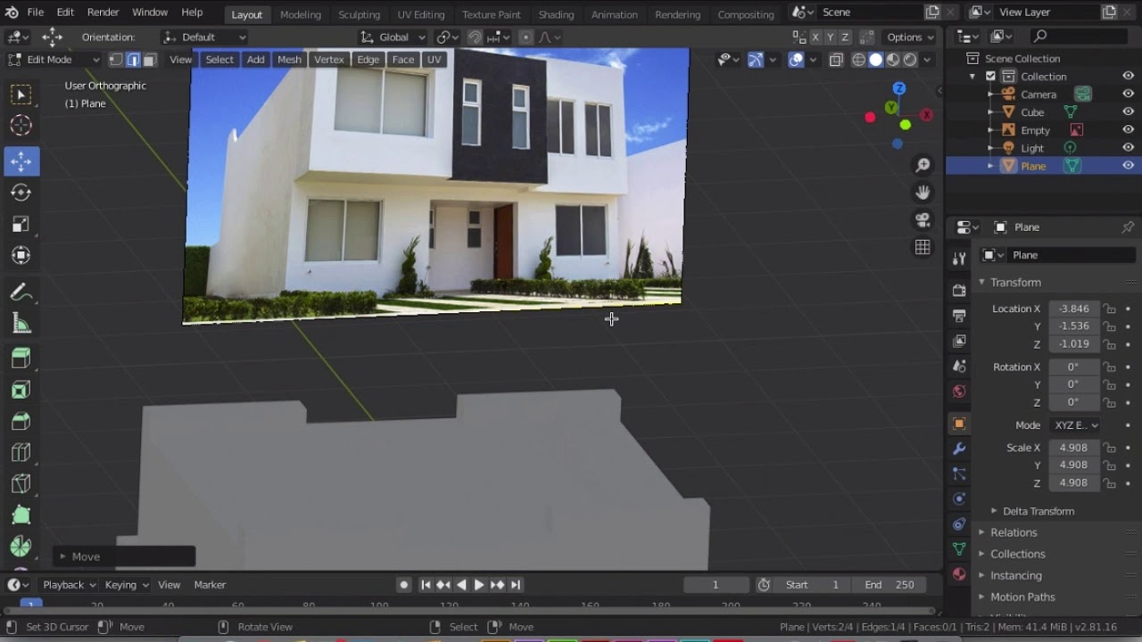 Blender - Modelado de casa - Edit Mode - parte 3 - YouTube