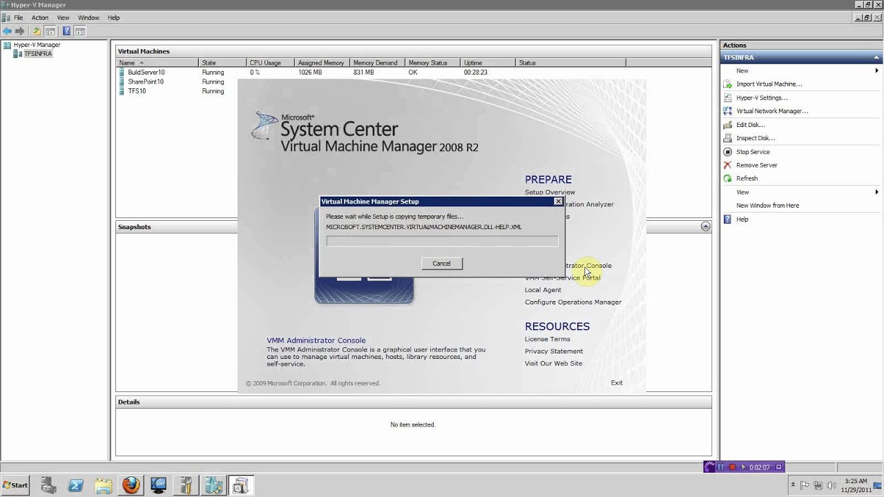 Install SCVMM (System Center Virtual Machine Manager) Admin Console ...