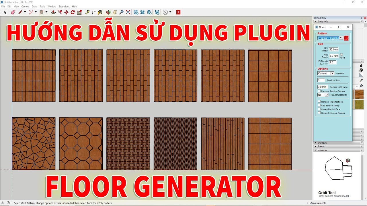 Hướng dẫn cài đặt và sử dụng plugin FLOOR GENERATOR trong Sketchup ...