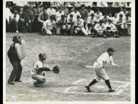 Walter Johnson pitching to Babe Ruth is the pregame attraction that ...