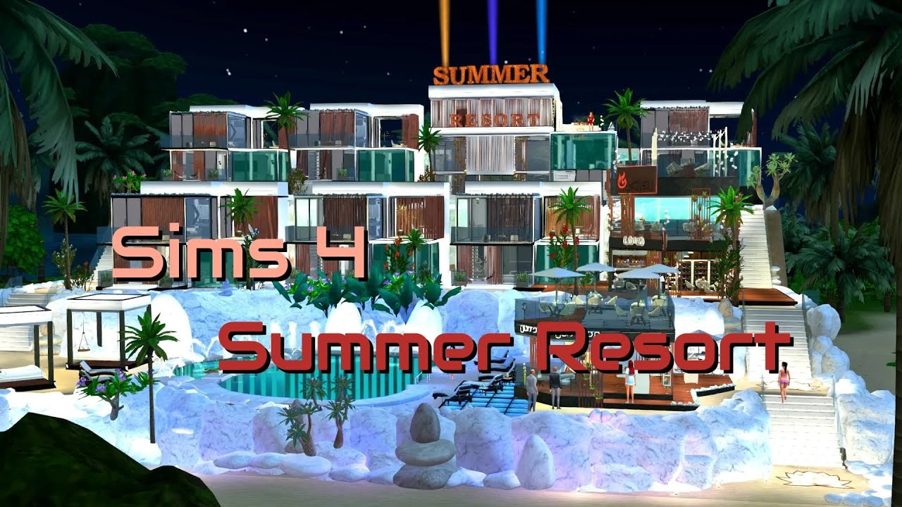 Summer Resort | The Sims 4 Build Tour | Free Download CC + Tray Files ...