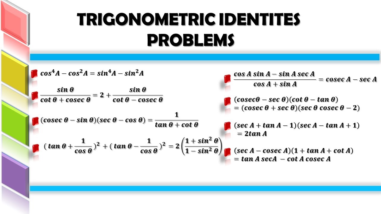 TRIGONOMETRIC IDENTITIES PROBLEMS - 7 - YouTube