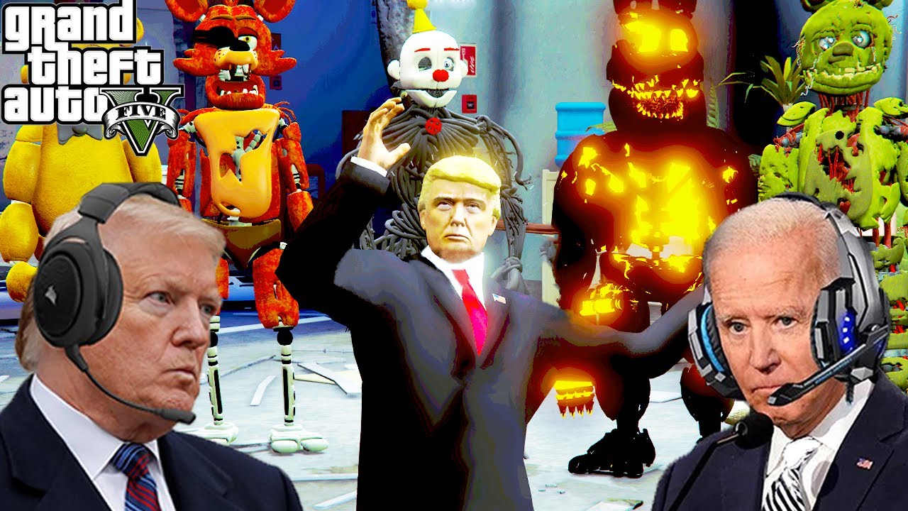 US Presidents Survive An FNAF INVASION In GTA 5 - YouTube