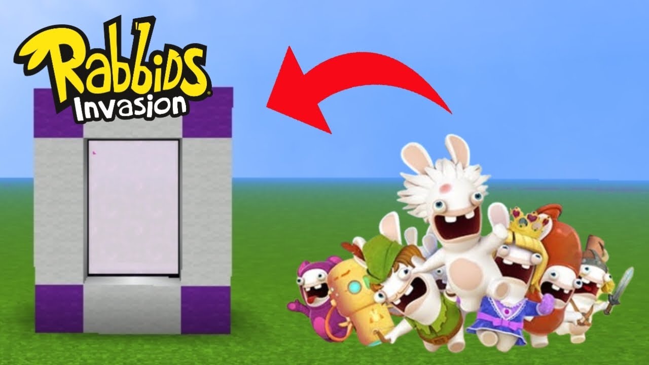 Cara Membuat Portal Ke Dimensi RABBIDS INVASION di Minecraft PE - YouTube