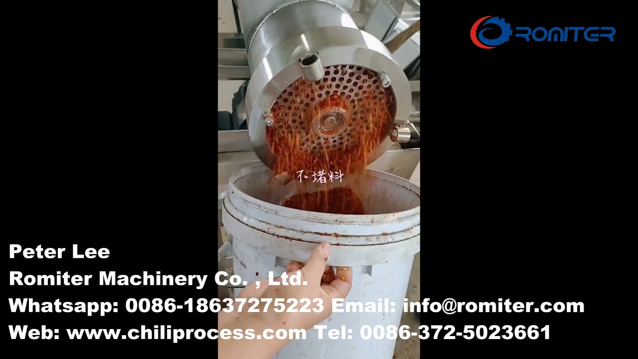 Automatic Dry Chili and Fresh Chili Granule Crusher Machine - YouTube