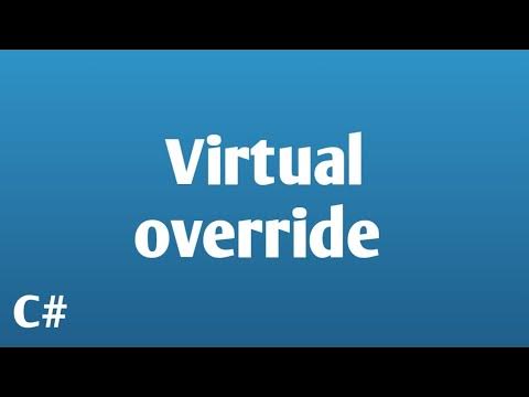 virtual and override c# code visualization. - YouTube