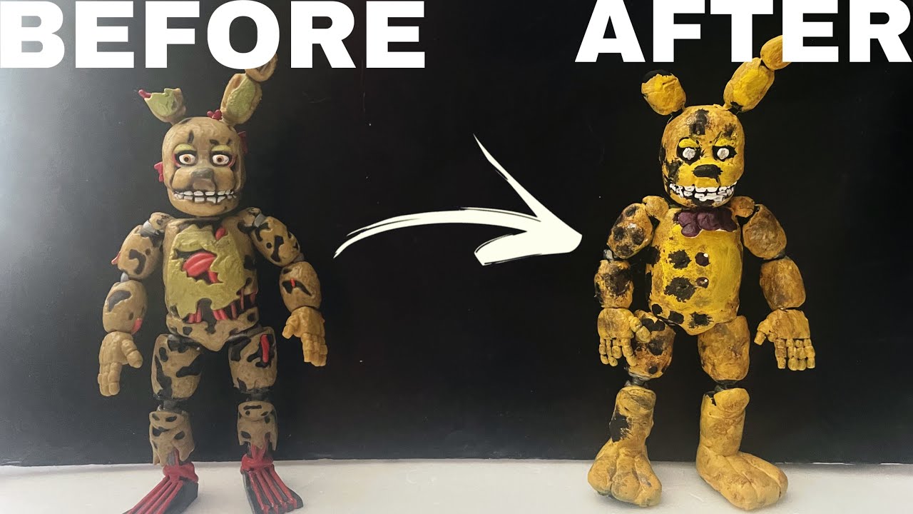 HOW TO MAKE FNAF MOVIE SPRINGBONNIE FIGURE - YouTube