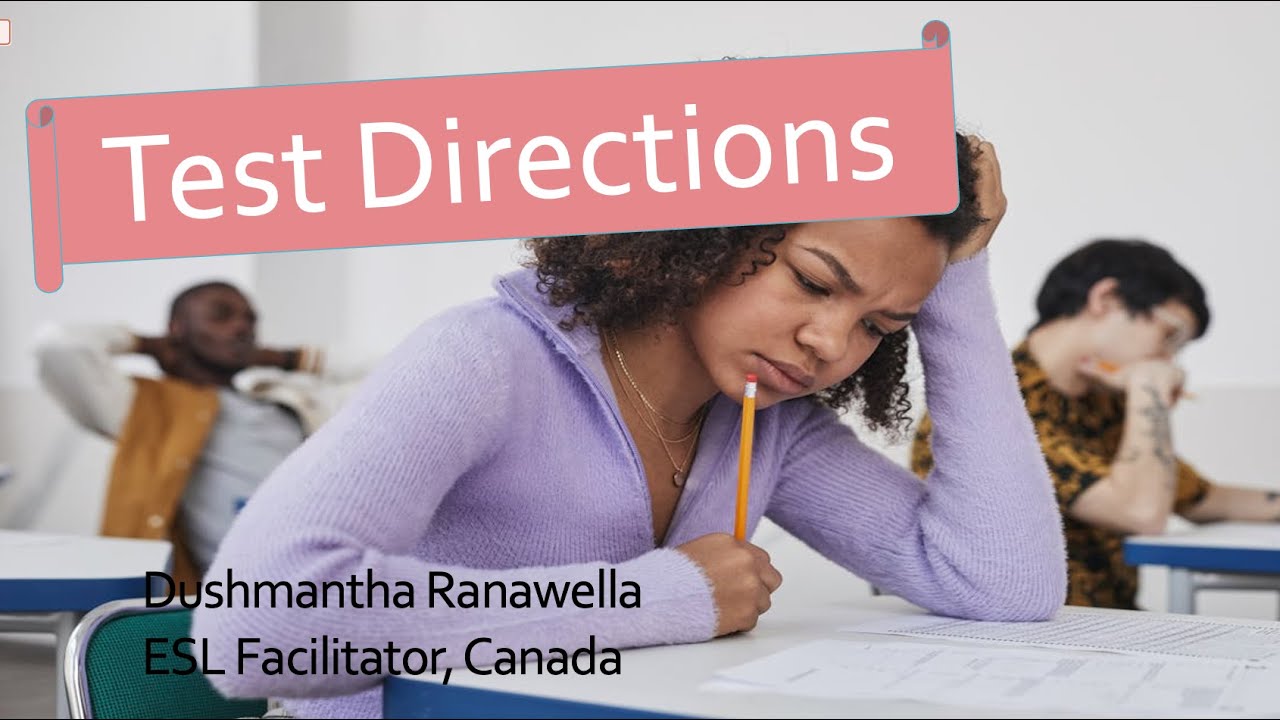 Test Directions - YouTube