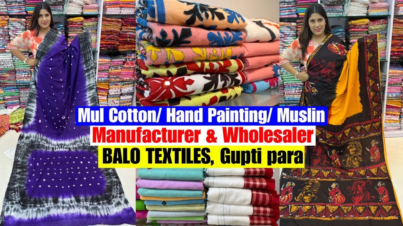 Mul Cotton Hand Painting/ Cotton Batik Saree Manufacturer & Wholesaler ...