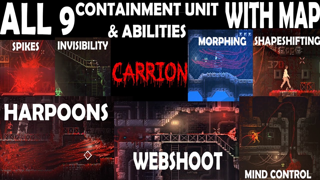 Carrion Horror game, All 9 Containment unit and 9 Abilities locations ...