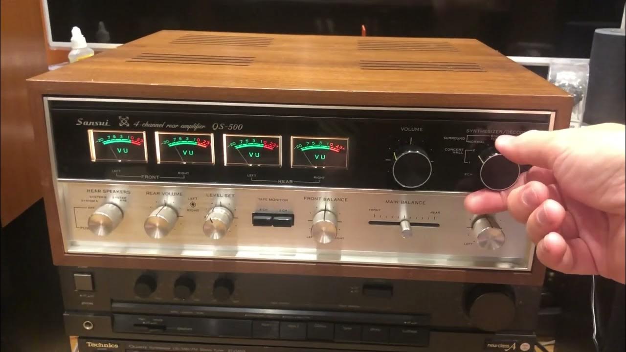 Vintage Sansui 4-channel rear amplifier QS500, vintage HiFi. @FunwithVintageHiFi - YouTube