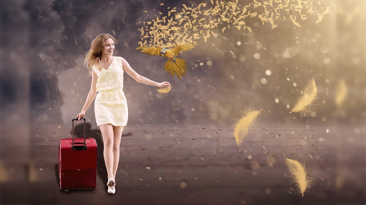 How To Create A CREATIVE Feather Disintegration Effect Photoshop Tutorial - YouTube