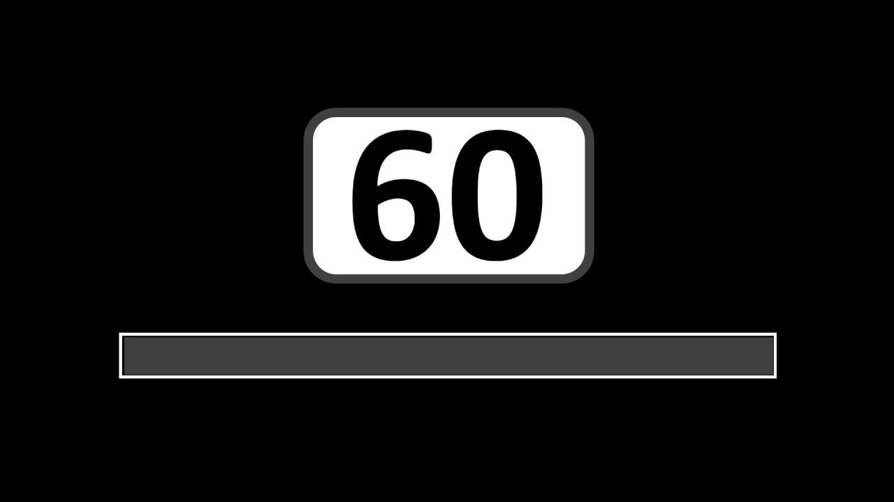 60 Second Countdown Timer with Progress Bar - YouTube