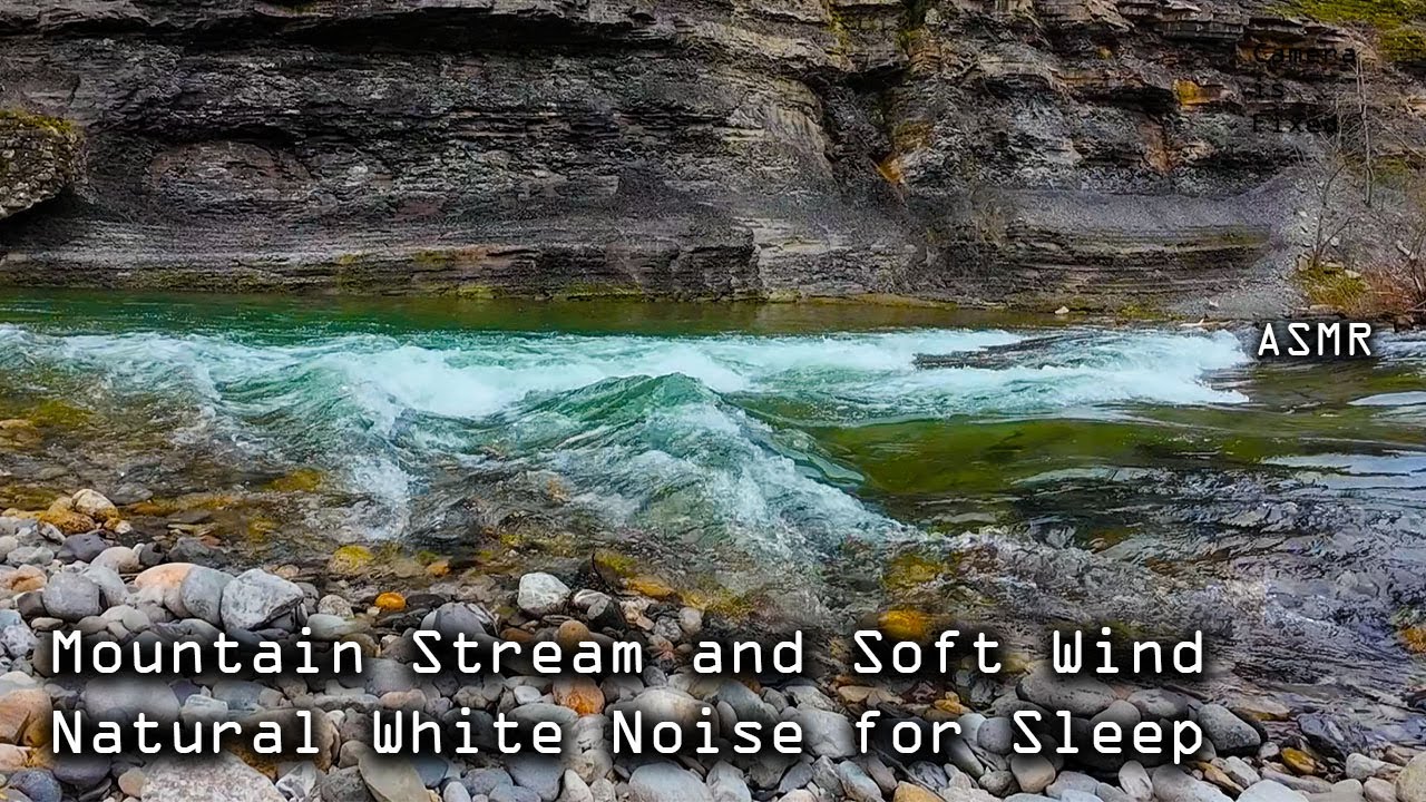 Mountain Stream and Soft Wind | Natural White Noise for Sleep - YouTube
