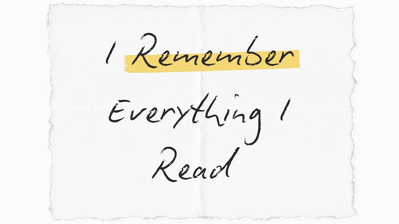 How to Remember Everything You Read - (3 Brain Tricks That Work) - YouTube