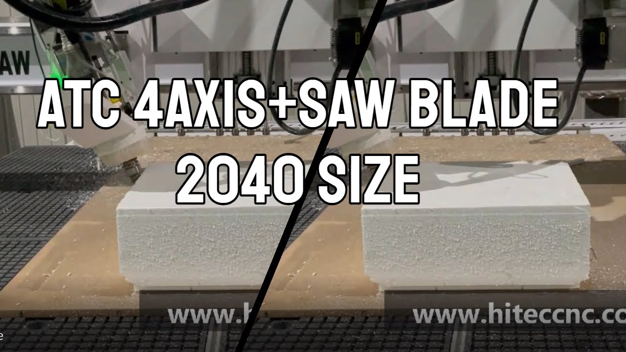 This 2040 ATC cnc router with 4axis table blade saw cutting for wood ...