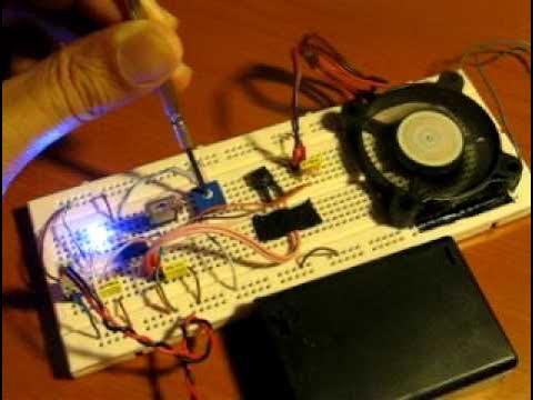 Controlling DC motor with AVR ATtiny13 PWM and ADC Project - YouTube