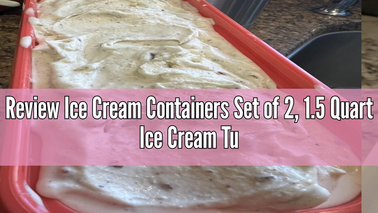 Review Ice Cream Containers Set of 2, 1.5 Quart Ice Cream Tub, Reusable ...