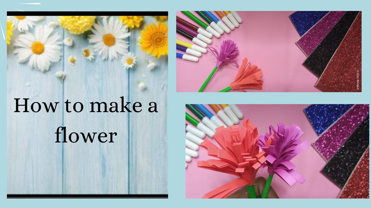 How to make a flower easily at home/Super easy you can make it in home ...