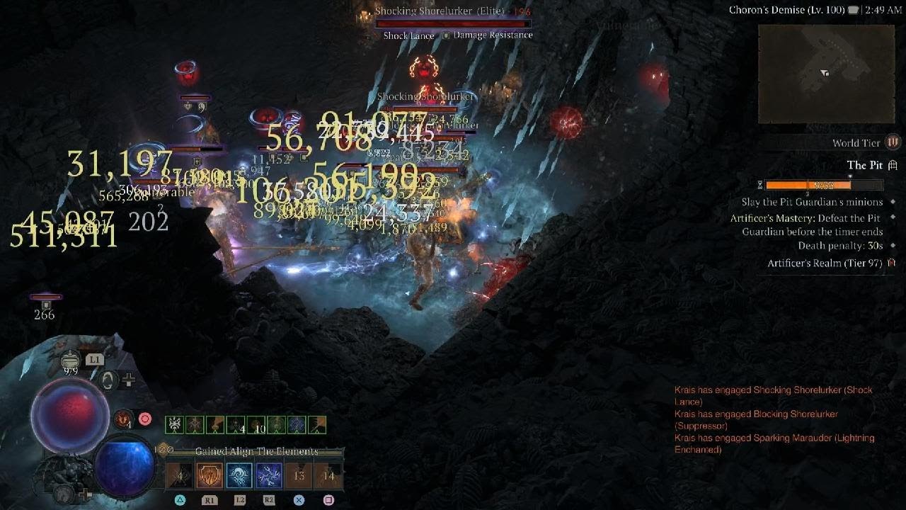 Diablo IV s4 pit 97 sorcerer infinite barrier built - YouTube