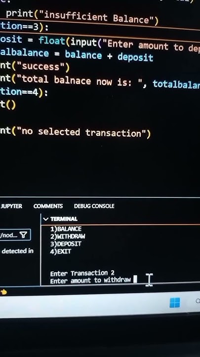 How To Make Atm 🏧 Machine Using Python 🐍coding Atm 100daysofcode Codinglifepython
