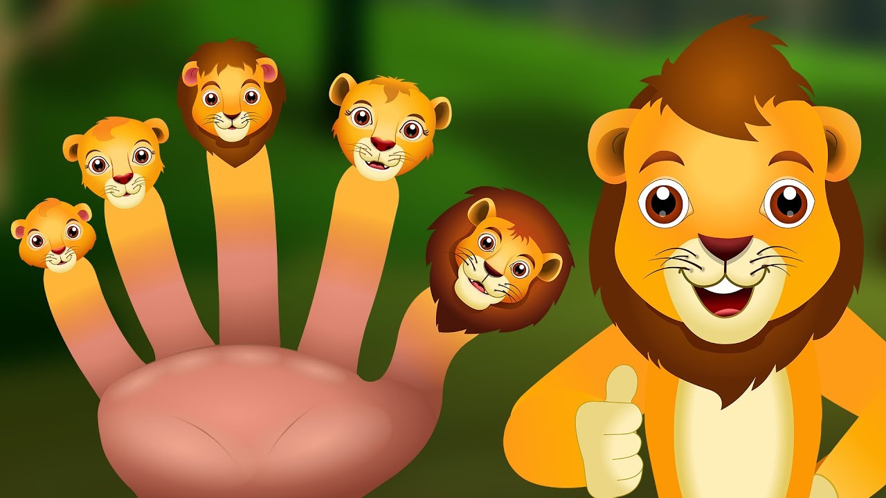 Lion Finger Family Songs & Nursery Rhymes For Children - YouTube