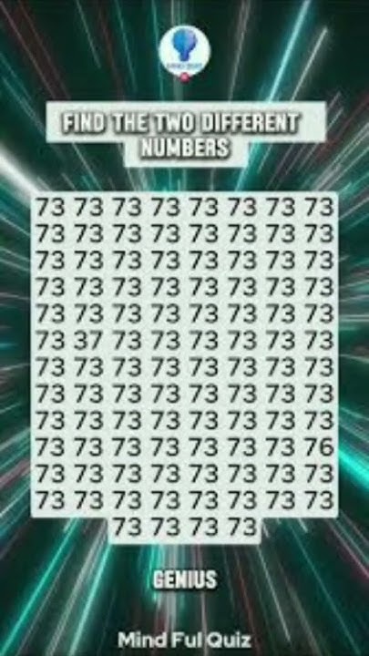 Find The Two Different Number Challange Part 4 #shorts - YouTube