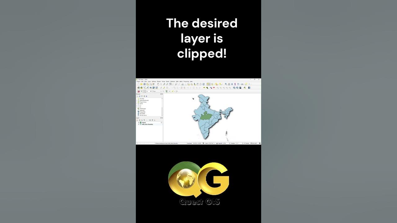 QGIS shots by Quest GIS #learninaminute :- How to clip one polygon from multiple polygons! - YouTube