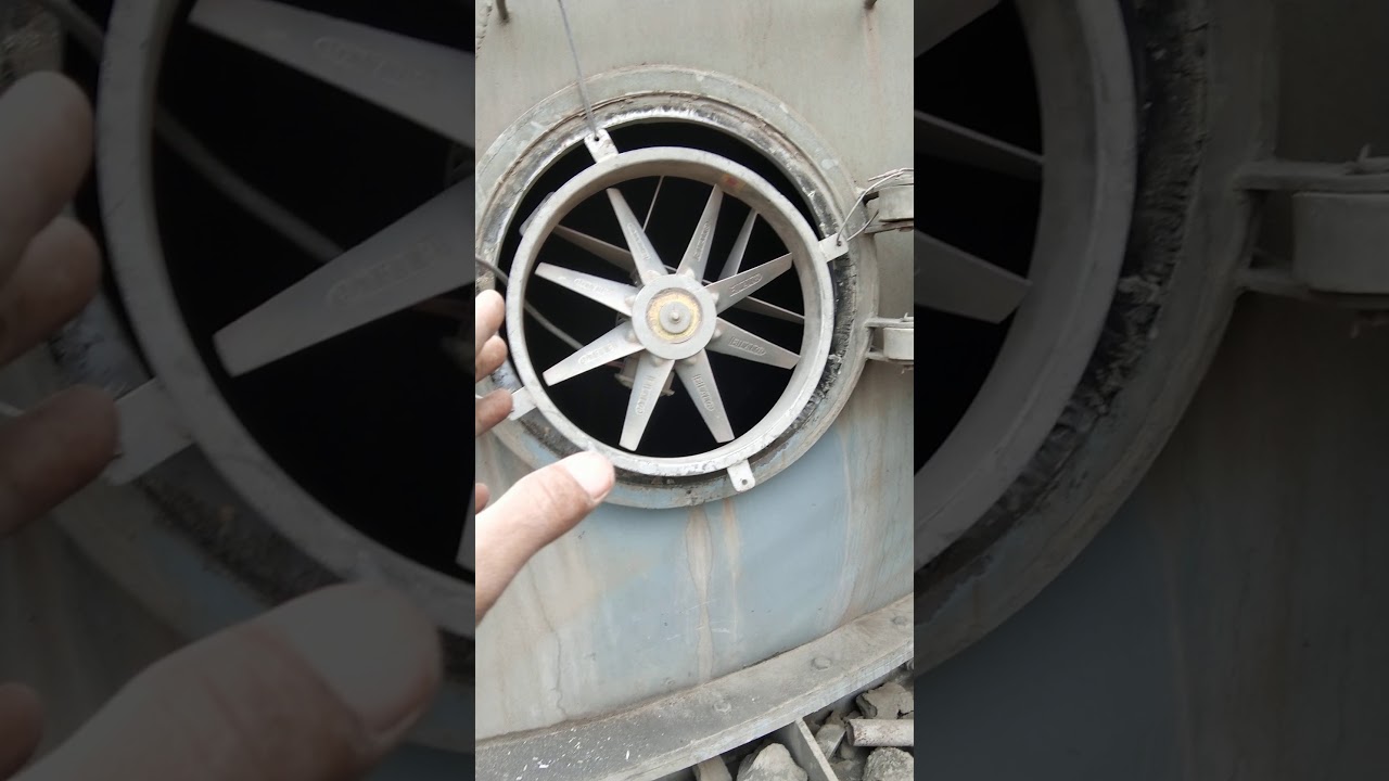Exhaust fan installation in cement mill. Ventilation fan installation ...
