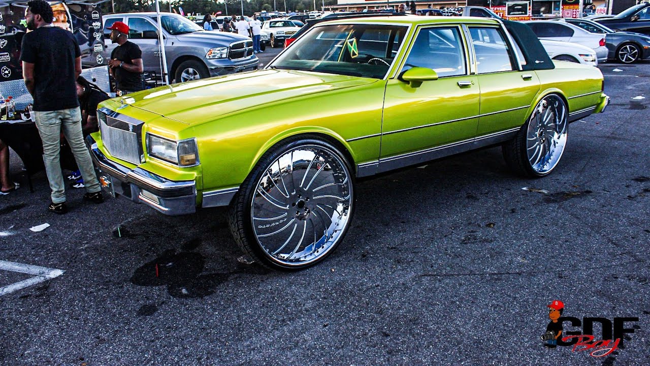 Candy Lime Gold 4Door Box Chevy on All Chrome Forgiato 30s. - YouTube