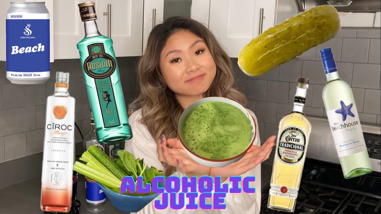 WEIRD DRINK COMBOS | ALCOHOLIC GREEN JUICE #HEALTH - YouTube