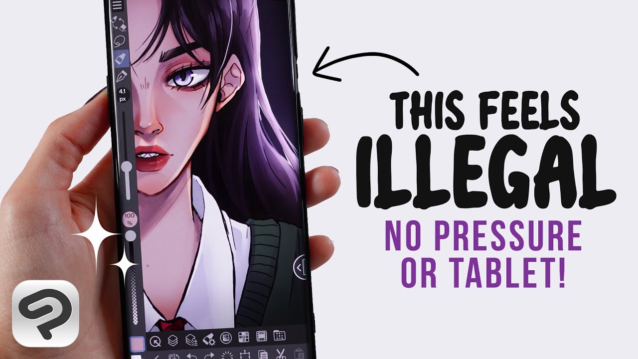 Digital Art using ONLY the Phone 📱🖍️ Digital Artist on a Budget! - YouTube