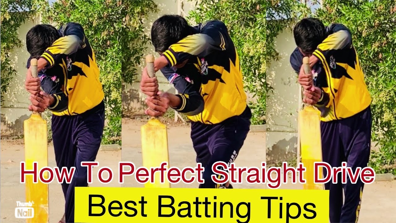 How To Play Perfect Straight Drive | Cricket Batting Tips #battingtips ...