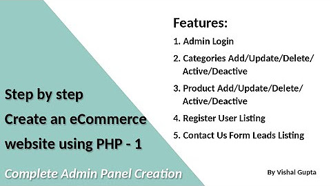 Step by step create an eCommerce website using PHP - YouTube